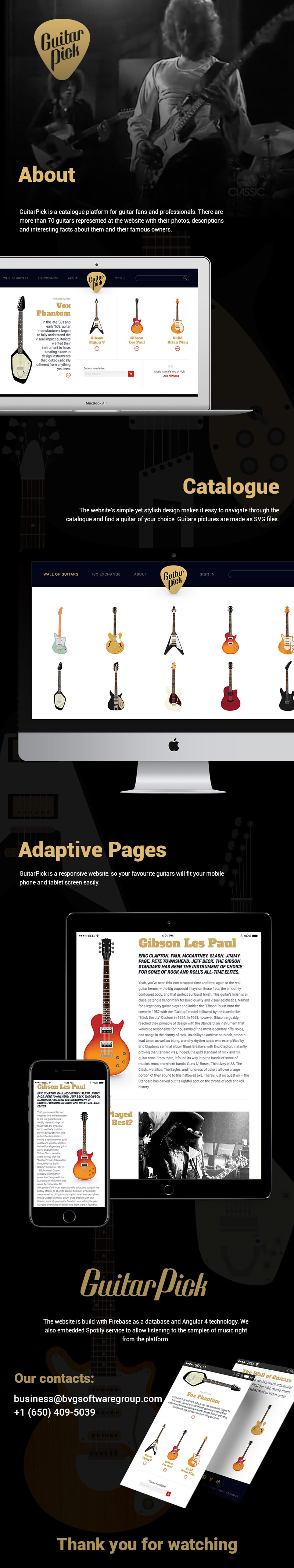 Guitar Pick Website for Guitar Fans | BVG Software Group